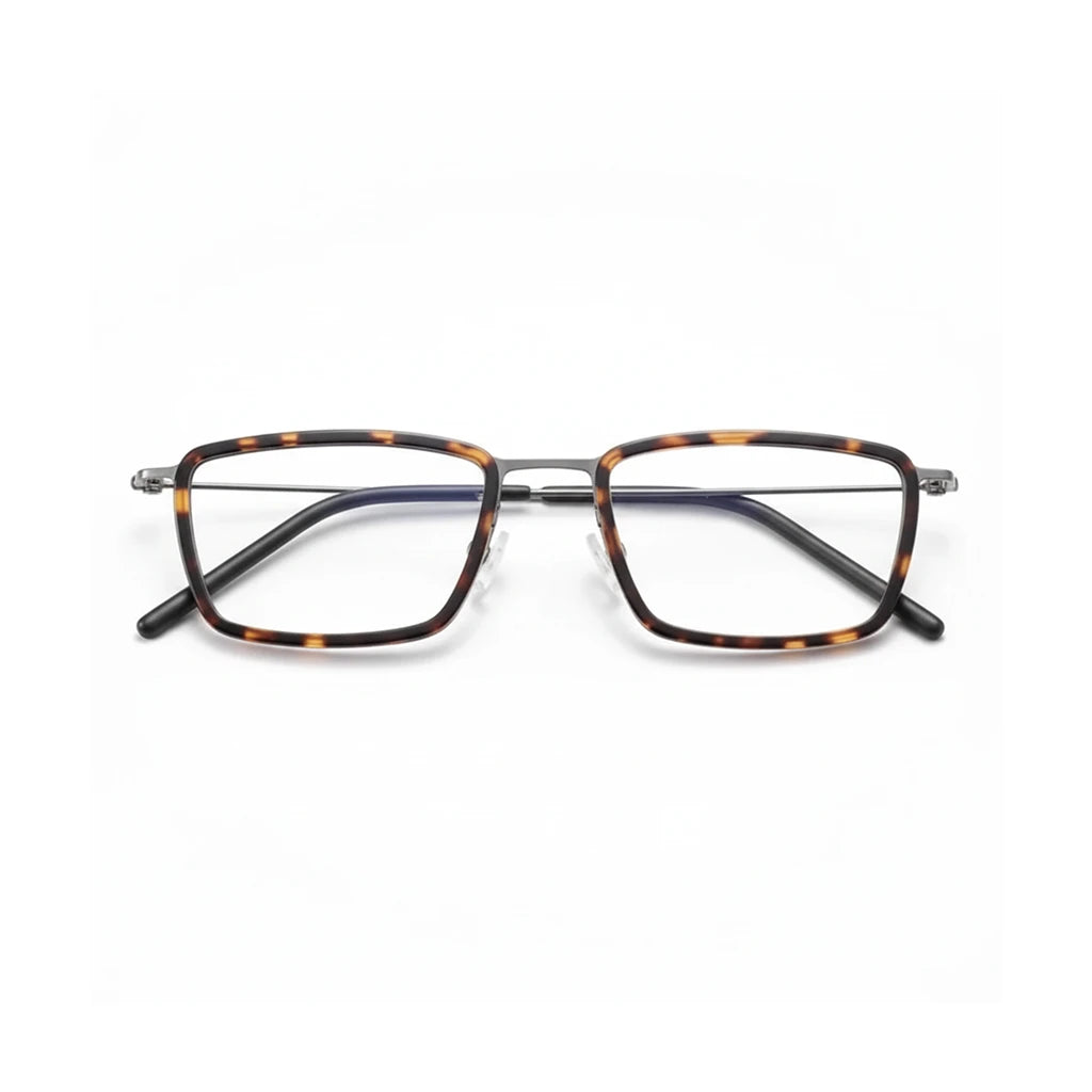 Titanium Eyeglass Frame - Anti Blue Light Square Optical Glasses for ...